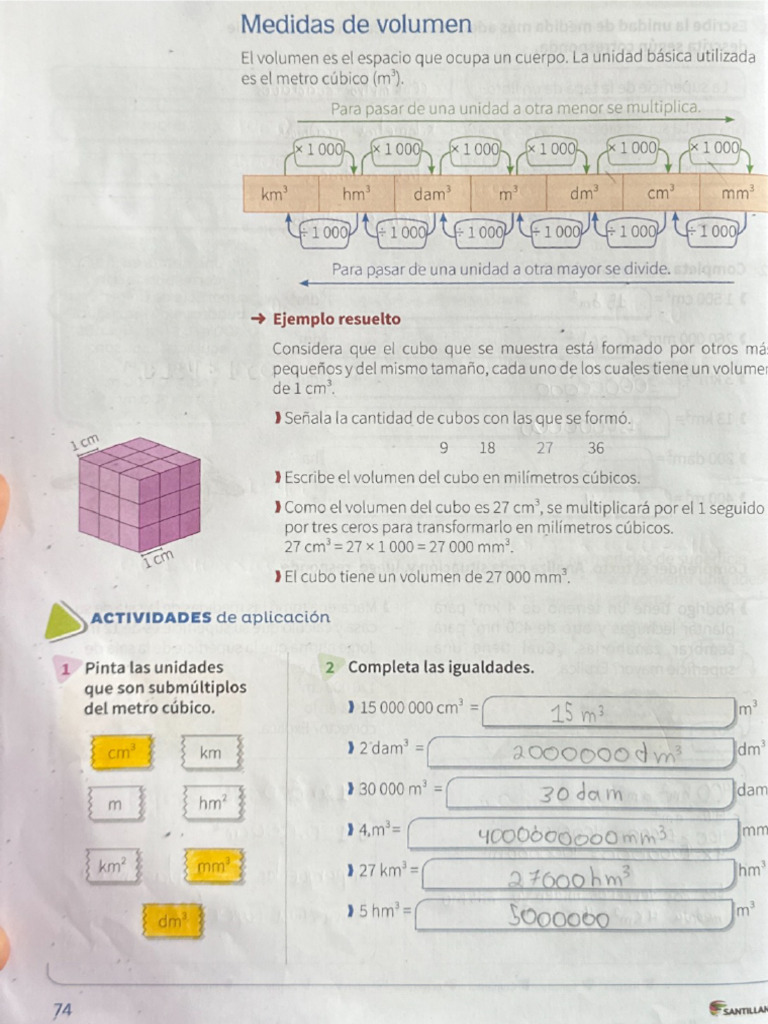 Matematica Libro Unidades de Superficie y Volumen David Almache - 4841705619199 | PDF