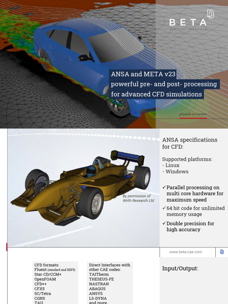Ansa Meta For CFD Presentation | PDF | Finite Element Method | Computational Fluid Dynamics