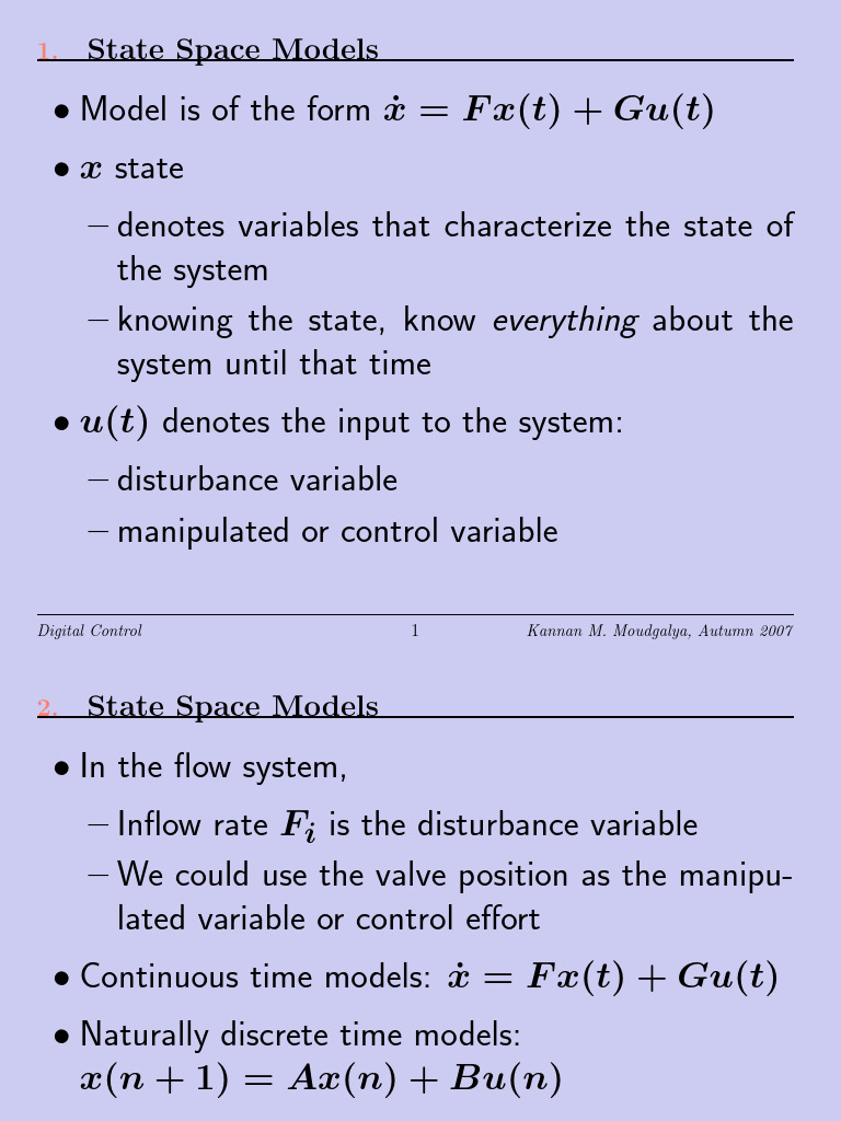 Moudgalya Discrete Time Models Download Free Pdf Discrete Time And Continuous Time 