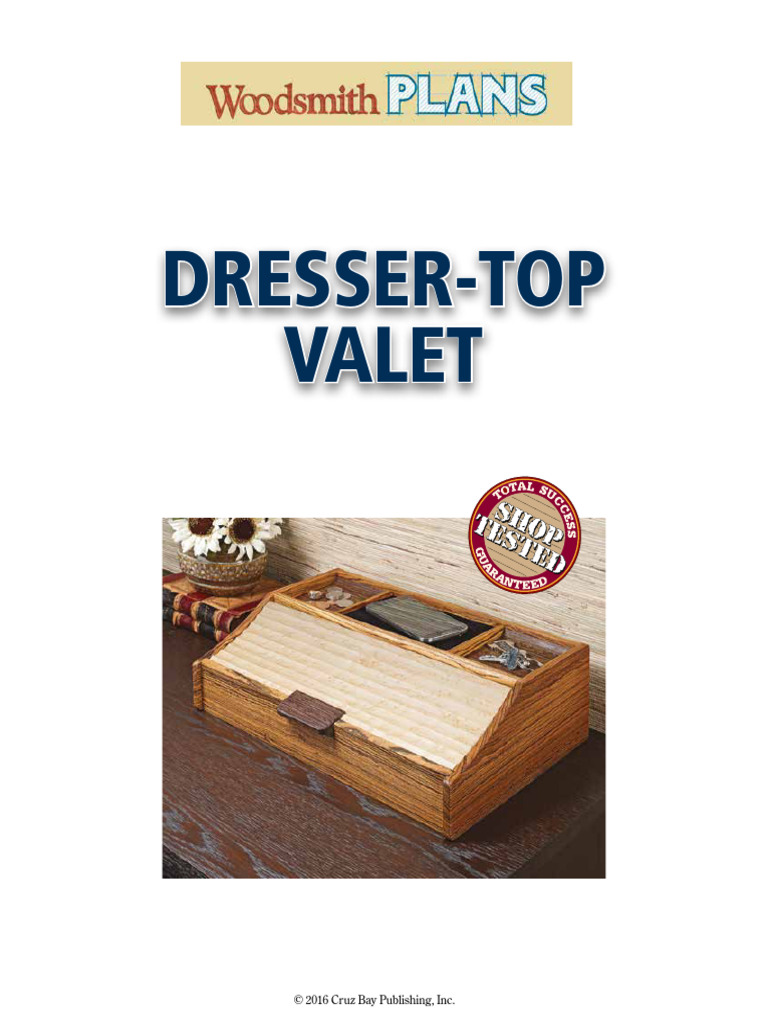 WS22418 Dresser Top Valet | PDF | Woodworking | Industrial Processes