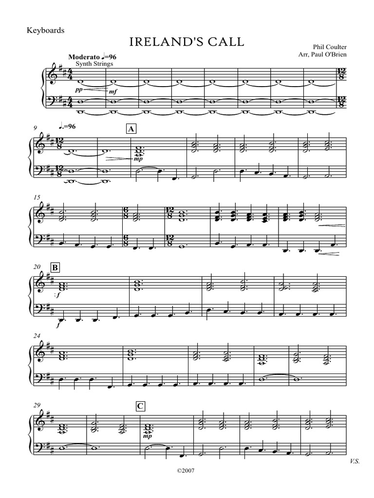 Irelands Call - Keyboards | PDF