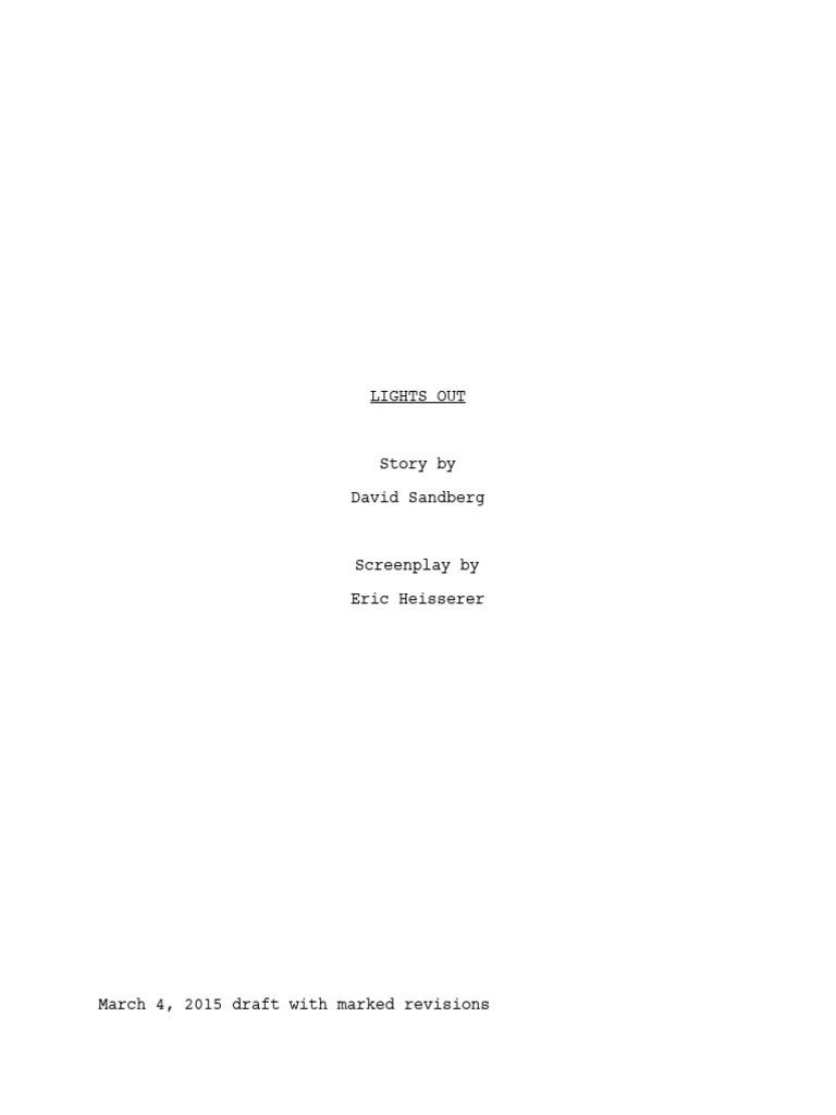 Lights Out | PDF | Shadow
