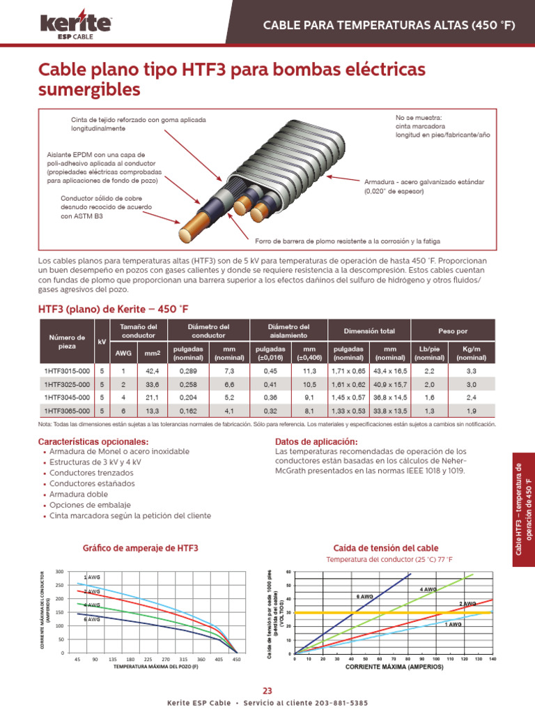 Cable de Potencia Kerite HTF3 | PDF | Ciencia de los Materiales ...