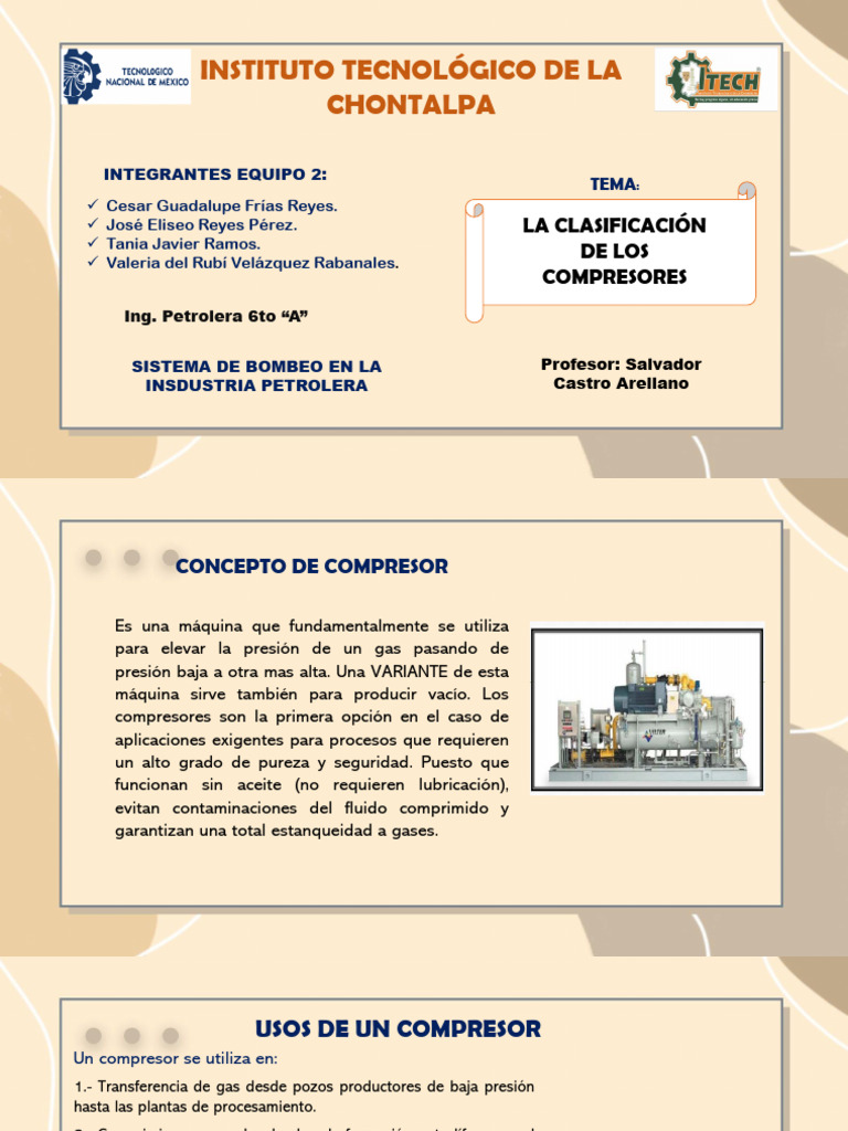 Clasificación de Los Compresores | PDF | Tecnología