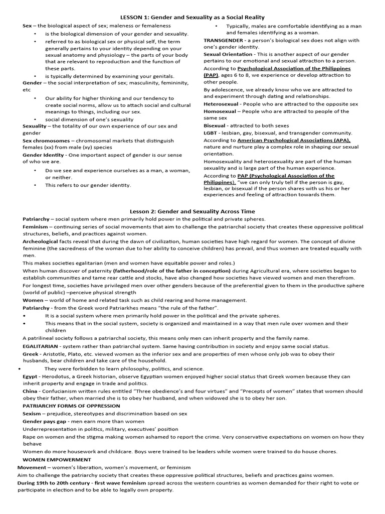 Gensoc Reviewer | PDF | Menstrual Cycle | Uterus