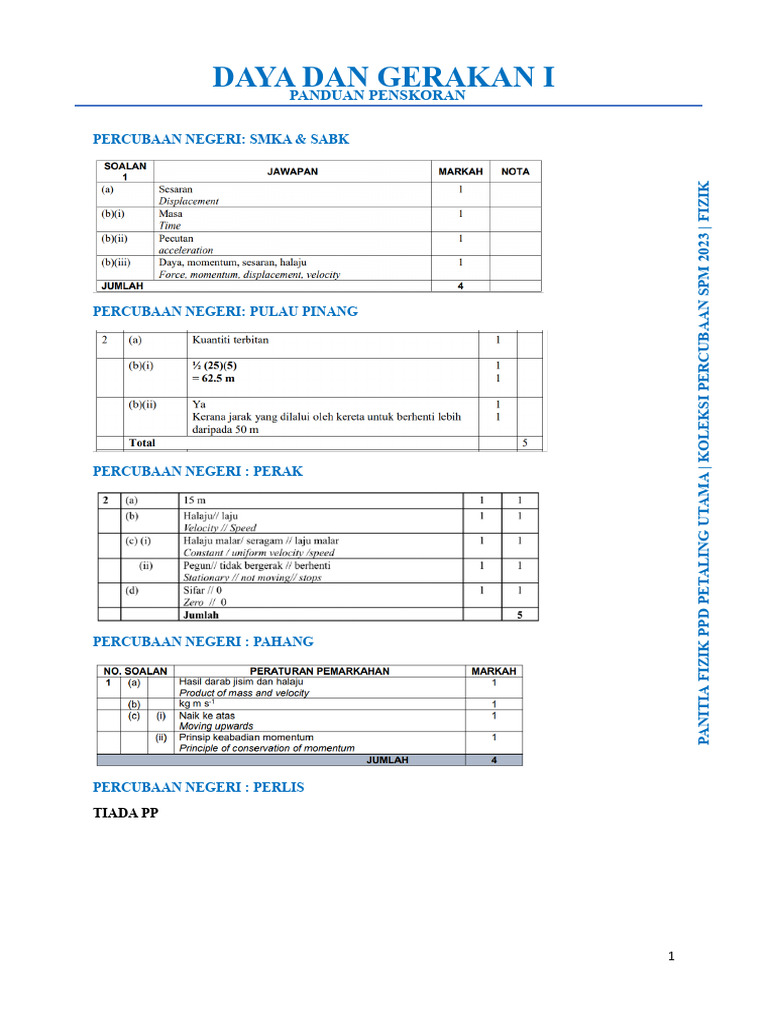 PP Daya Dan Gerakan I | PDF