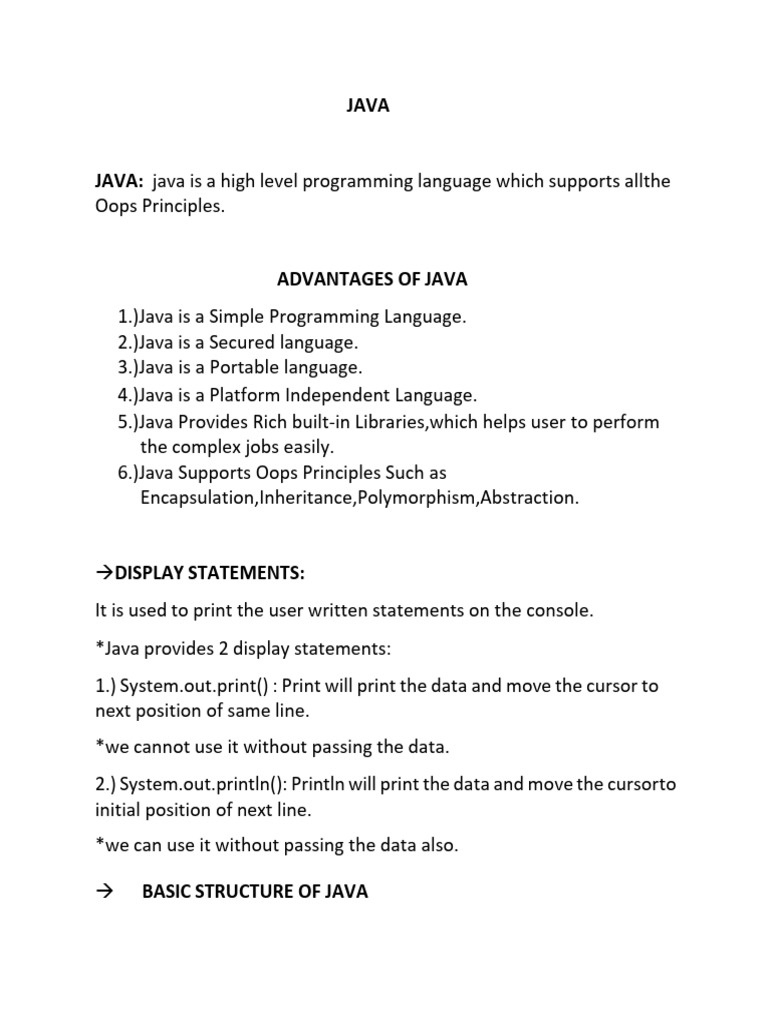 Java Intro | PDF | Data Type | Variable (Computer Science)