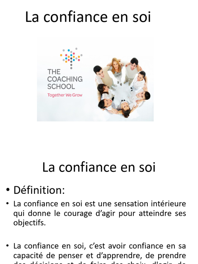 Développer la confiance en soi | PDF | Psychologie