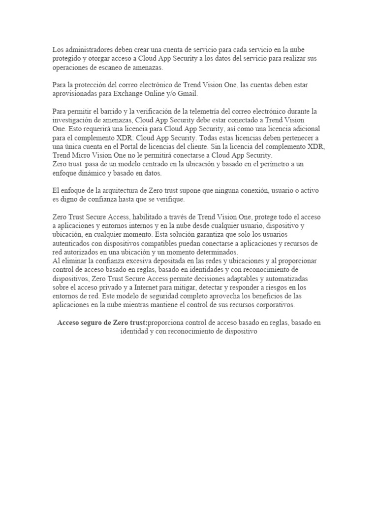 Teoria Curso Admin Vision One | PDF