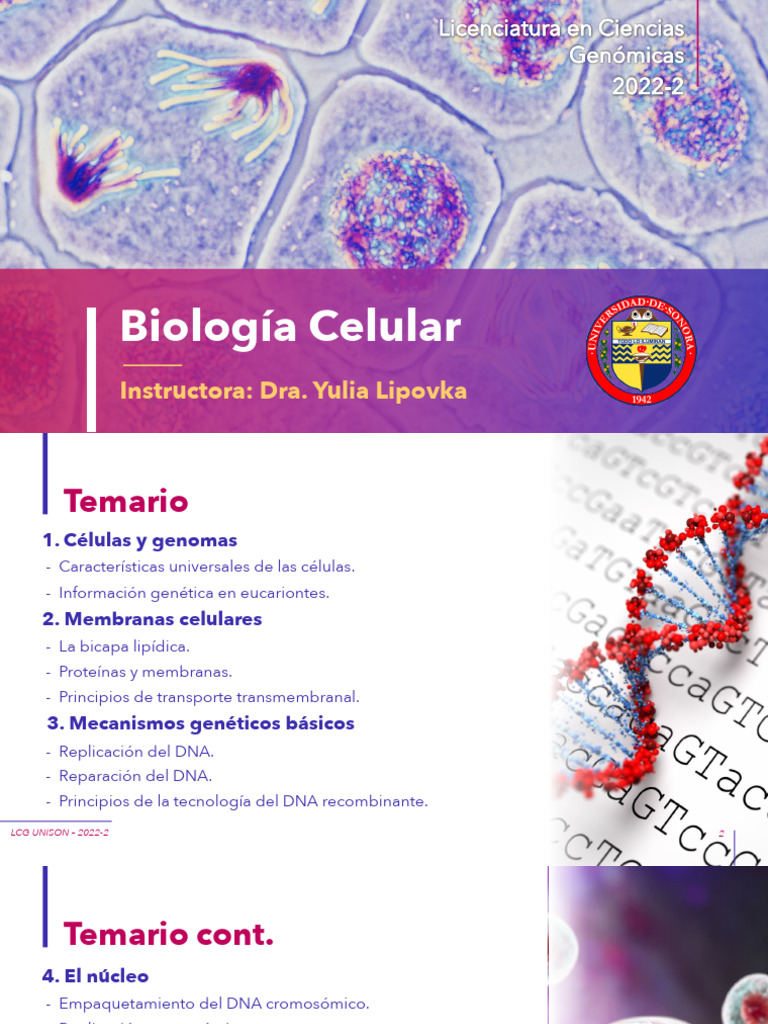LCG BioCel 2022 - Introducción Al Curso | PDF | Biología Celular) | Transducción de señales