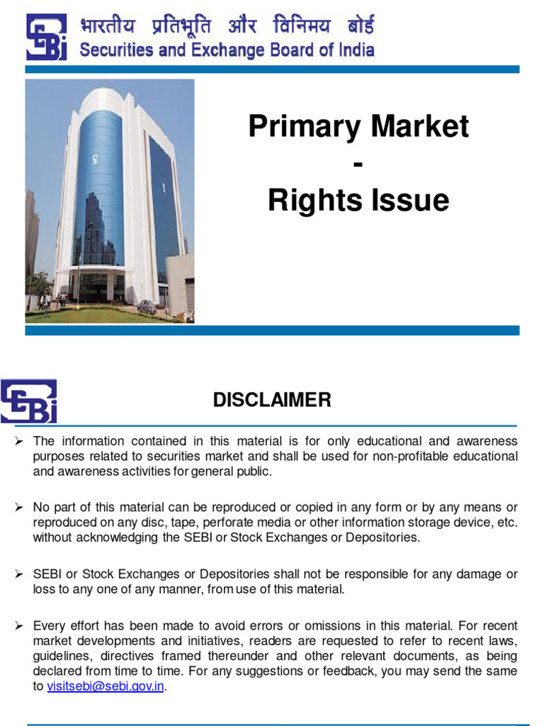 Presentation On How To Invest in Rights Issue | PDF | Stocks ...