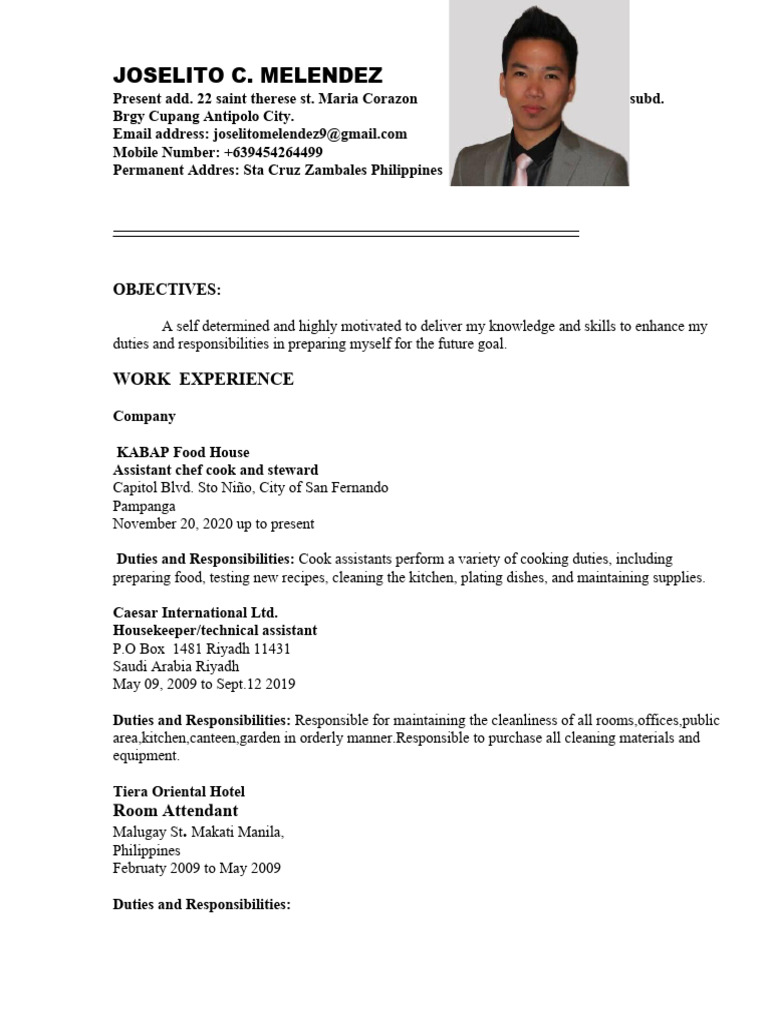 Joselito Melendez CV | PDF