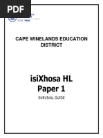 4 Isixhosa HL Grade 11 Worksheet Analysis of Novel With Questions ...