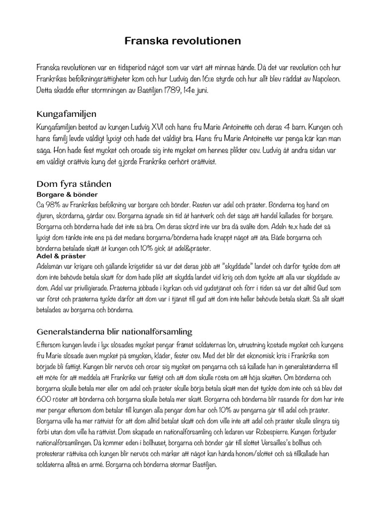 Franska Revolutionen | PDF