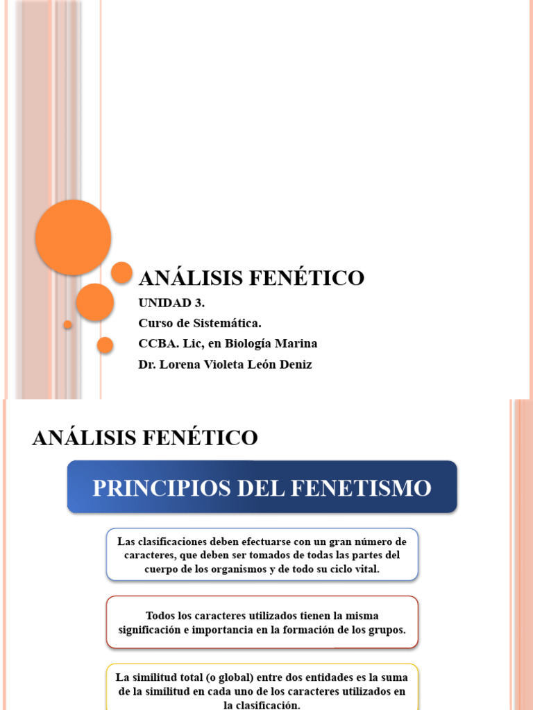 Análisis Fenético y Coeficientes | PDF