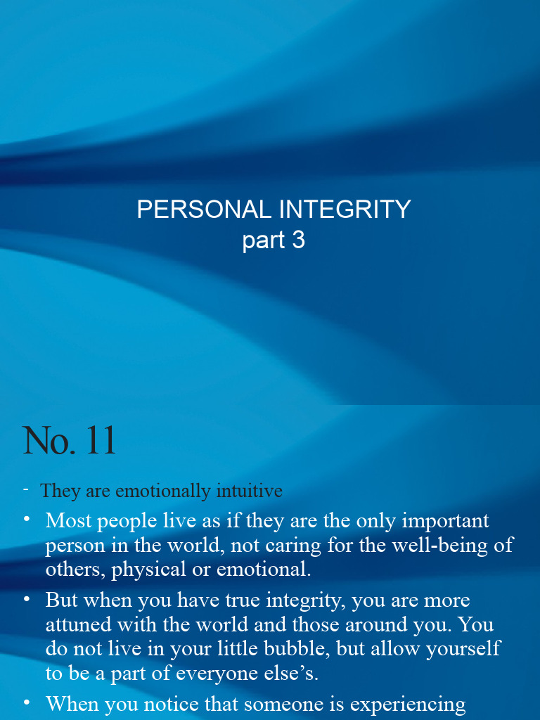 Integrity Part 3 | Download Free PDF | Integrity