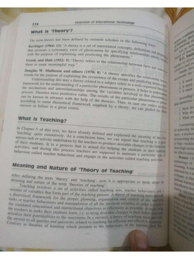 Theories of Teaching | PDF