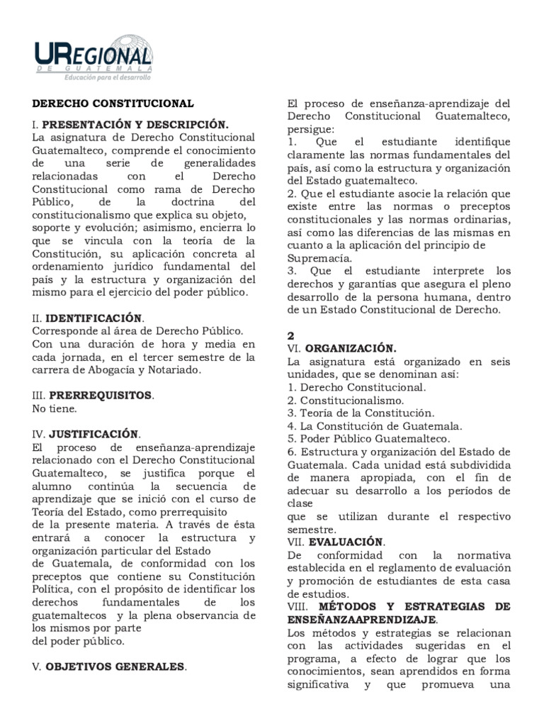 Derecho Constitucional I | PDF | Constitución | Ley constitucional