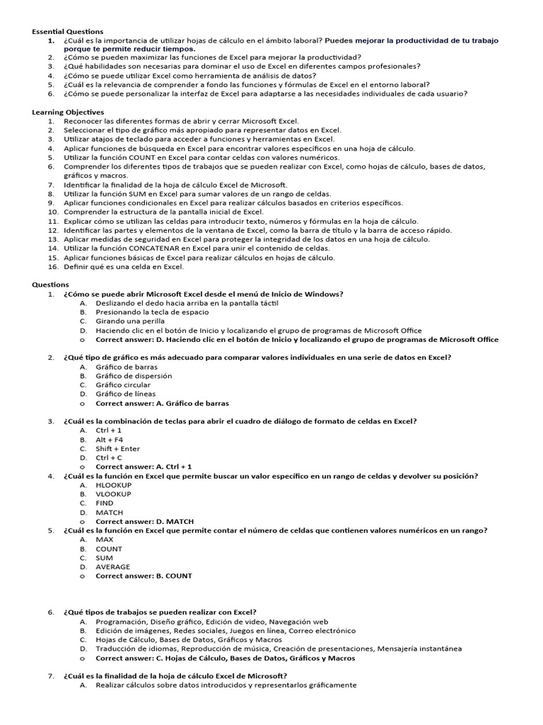 Microsoft Excel | PDF | Microsoft Excel | Hoja de cálculo Microsoft Excel | PDF | Microsoft Excel | Hoja de cálculo