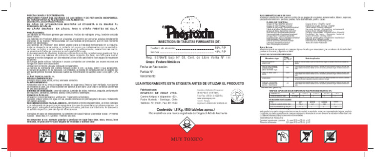 Degesch Phostoxin RT500 | PDF