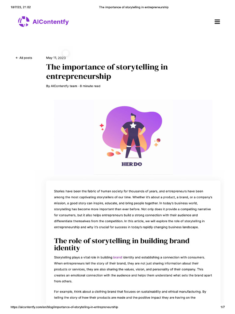 Importancia Del Storytelling | PDF