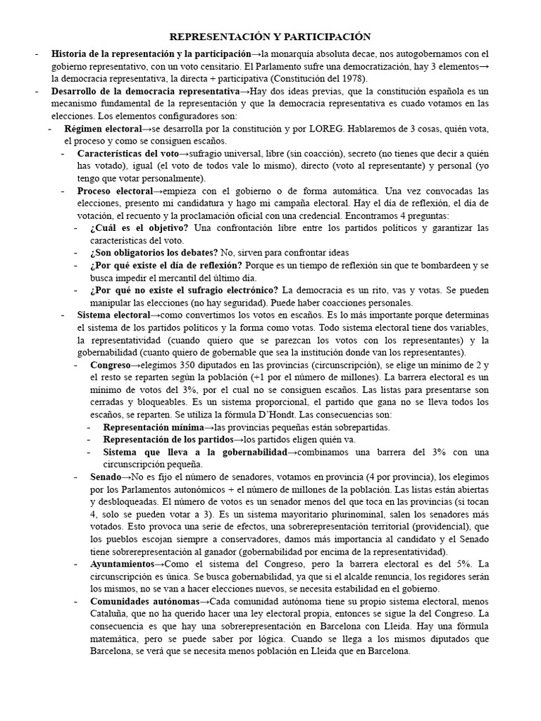 Tema 6 CONSTI | PDF | Elecciones | Gobernancia