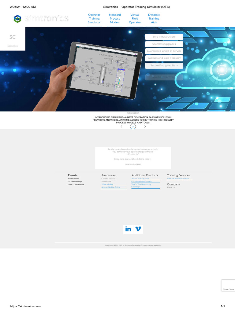 Simtronics - Operator Training Simulator (OTS) | PDF | Simulation | Privacy