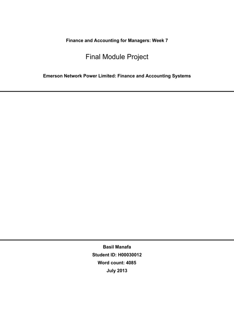 Finance and Accounting Systems | PDF