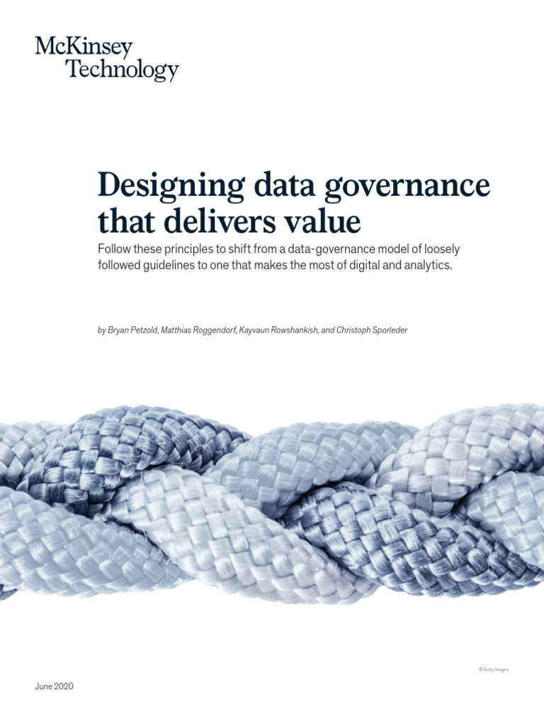 Designing Data Governance That Delivers Value | PDF