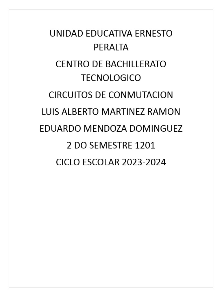 Circuitos de Conmutacion | PDF