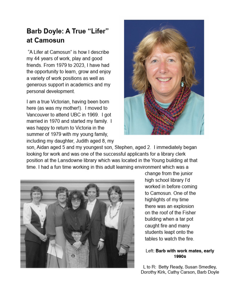 Barb Doyle's 44-Year Journey at Camosun | PDF