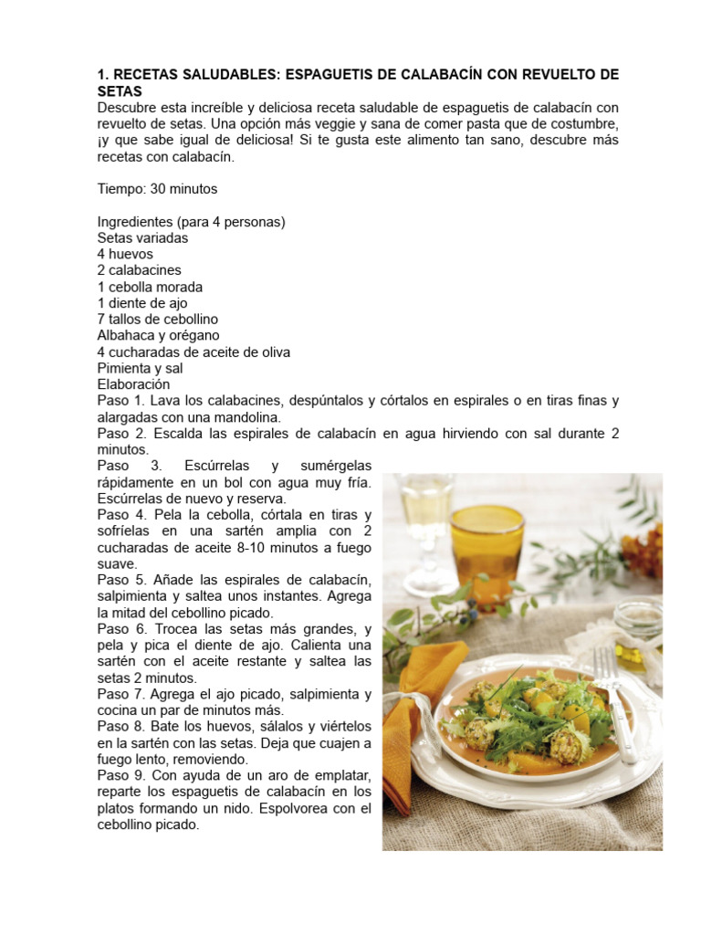 Recetas de Comida | PDF | ensalada | Vinagreta