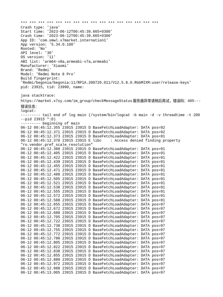 Catchlogs - 2023-06-12 at 00-45-39 - 5.34.0.100 (1333) - .Java | PDF ...