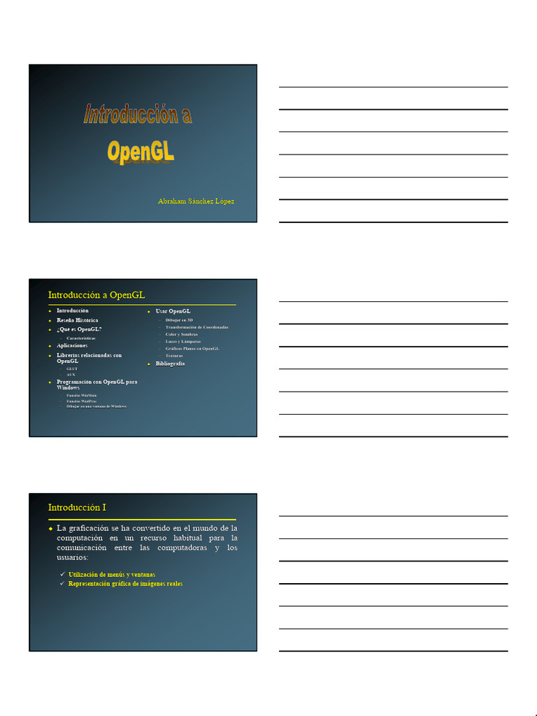 01 Opengl | PDF | Mapeado de texturas | Gráficos de computadora 3 D