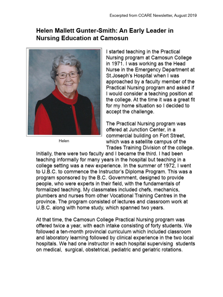 Ccare Pro Helen Mallett Feature | PDF