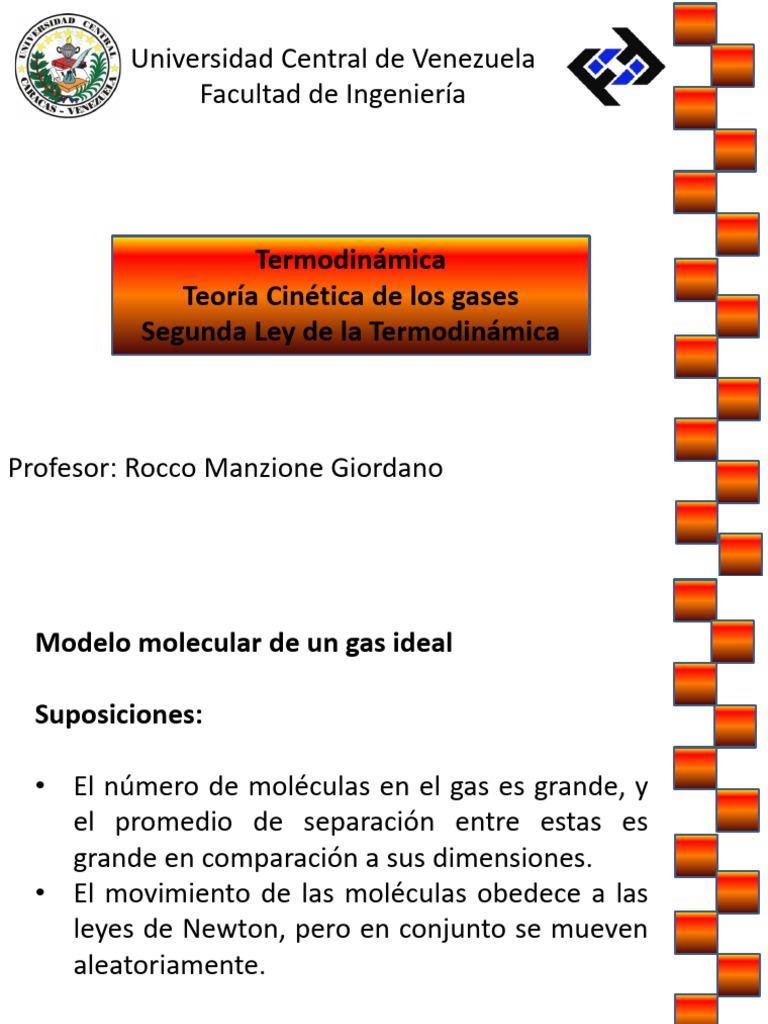 Clase 10 TERMODINÁMICA (Teoría Cinética y 2da Ley) | PDF | Entropía | Gases
