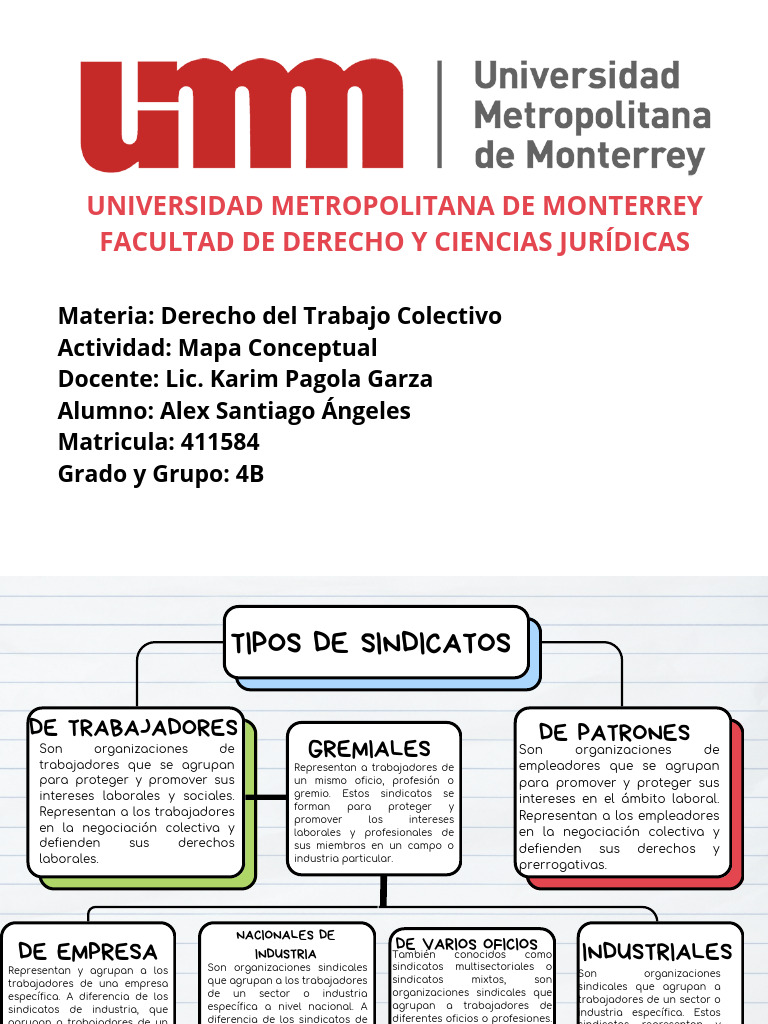 Tipos de Sindicatos-1 | PDF | Sindicato | Derecho laboral