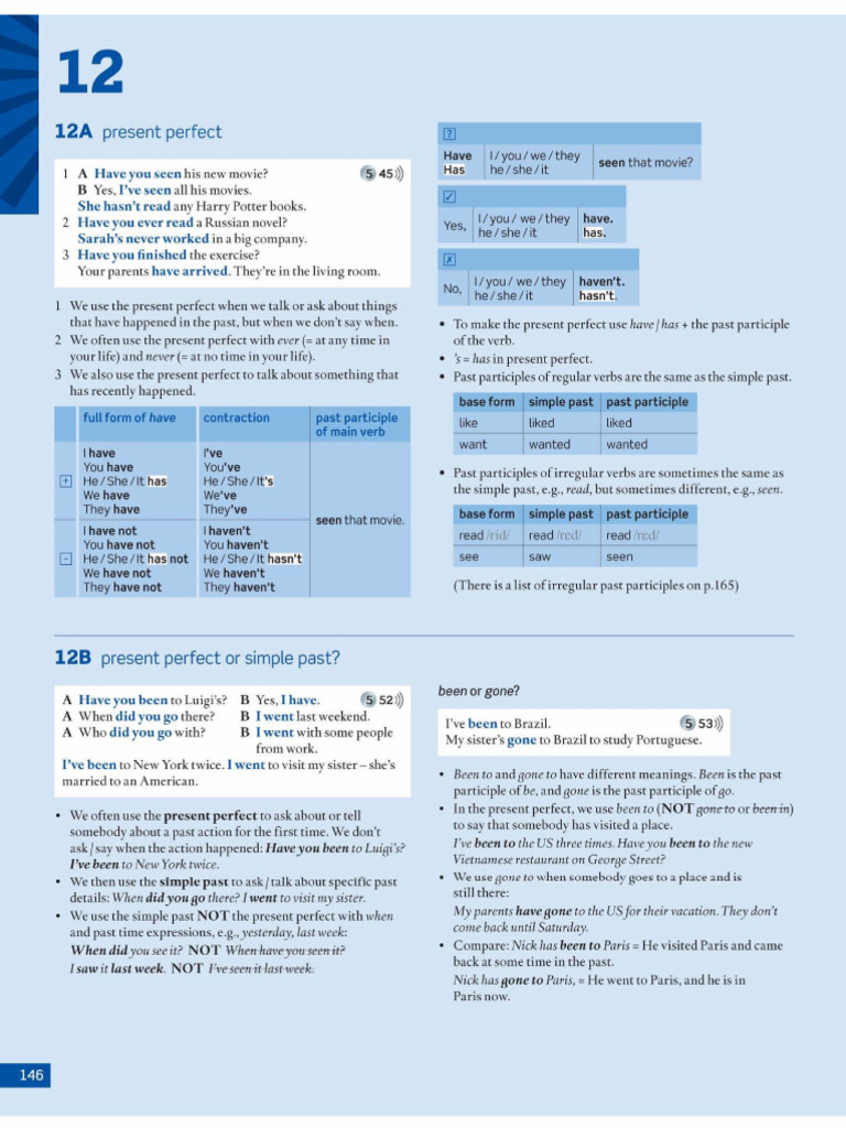 Lesson 12 - Grammar Bank | PDF