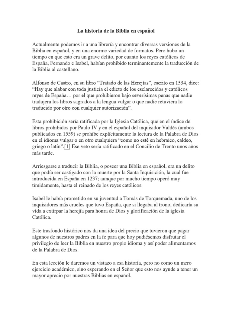 La Historia de La Biblia en Español | PDF