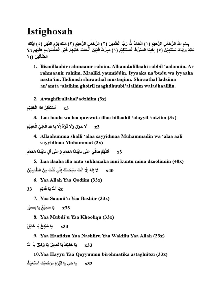 Istighosah 2 | PDF