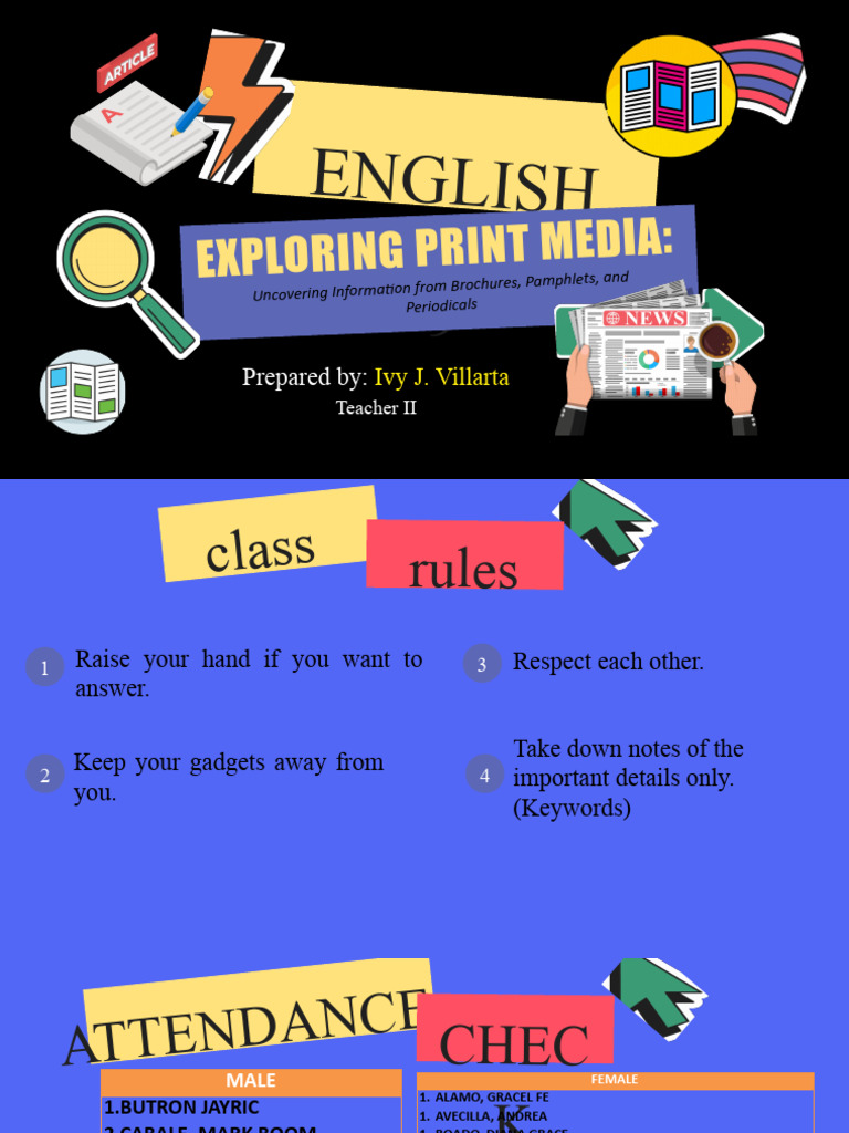 Exploring Print Media (Presentation) | PDF