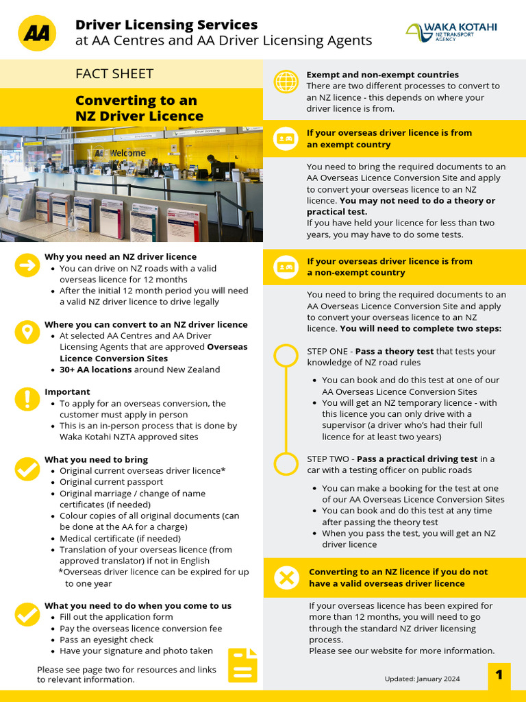 Overseas Licence Conversion Factsheet Dec 2023 | PDF | Driver's License ...