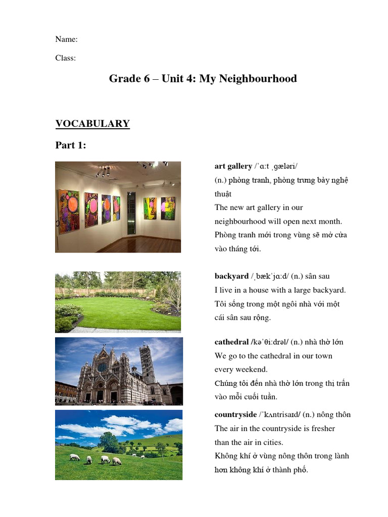 Grade 6 - Unit 4 | PDF