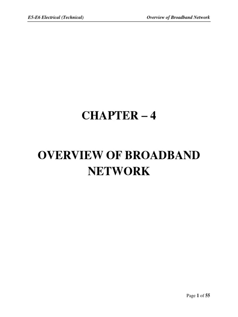 E5-E6 - Text - Chapter 4. Overview of Broadband Network | PDF | Radius ...