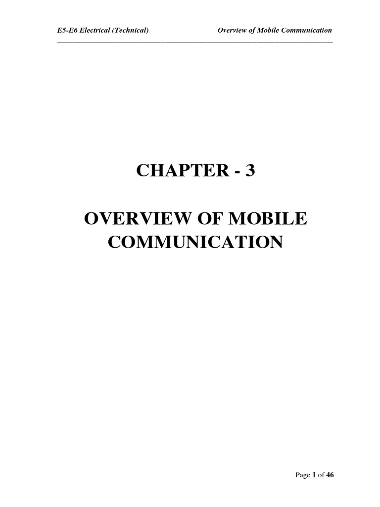 E5-E6 - Text - Chapter 3. Overview of Mobile Communication | PDF ...