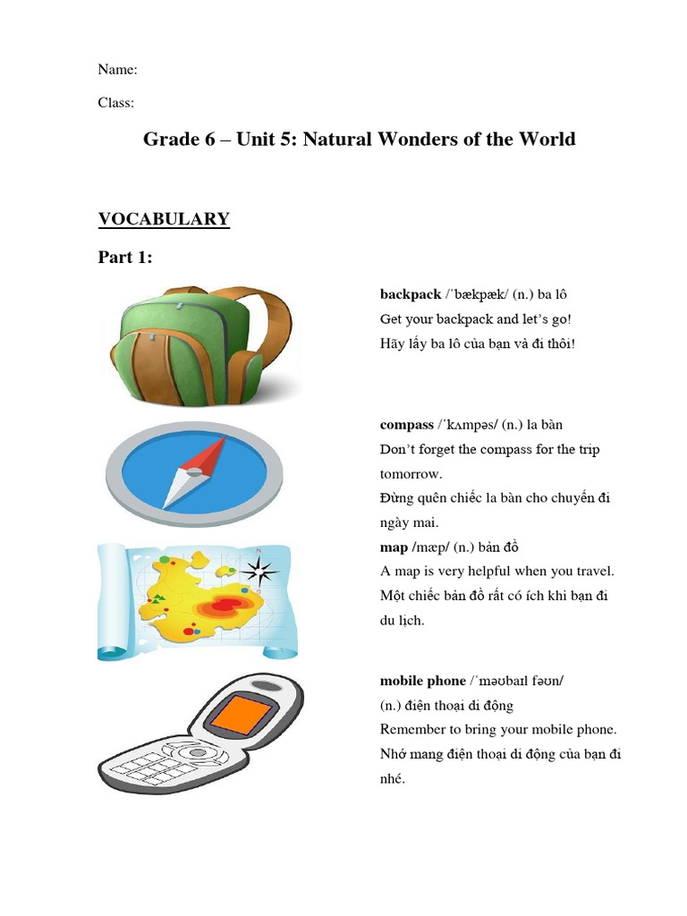 Grade 6 - Unit 5 | PDF