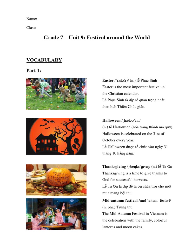 Grade 7 - Unit 9 | PDF