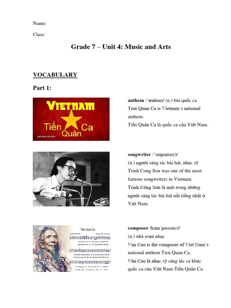 Grade 7 - Unit 4 | PDF
