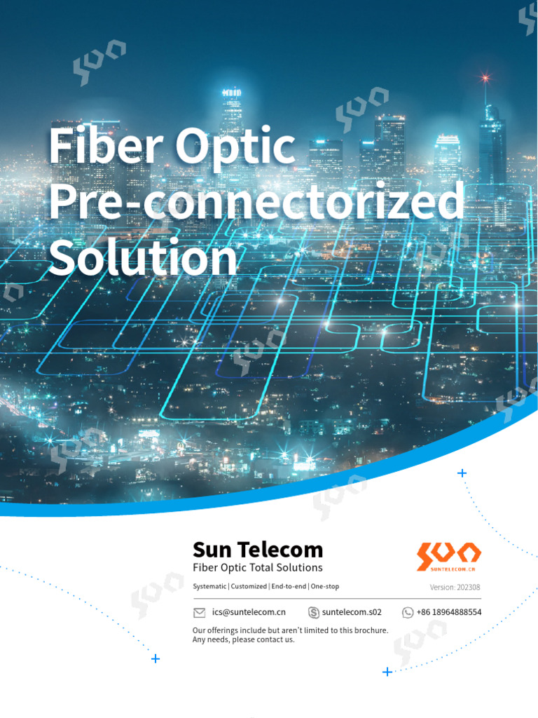 En-Fiber Optic Pre-Connectorized Solution | PDF | Fiber To The X ...