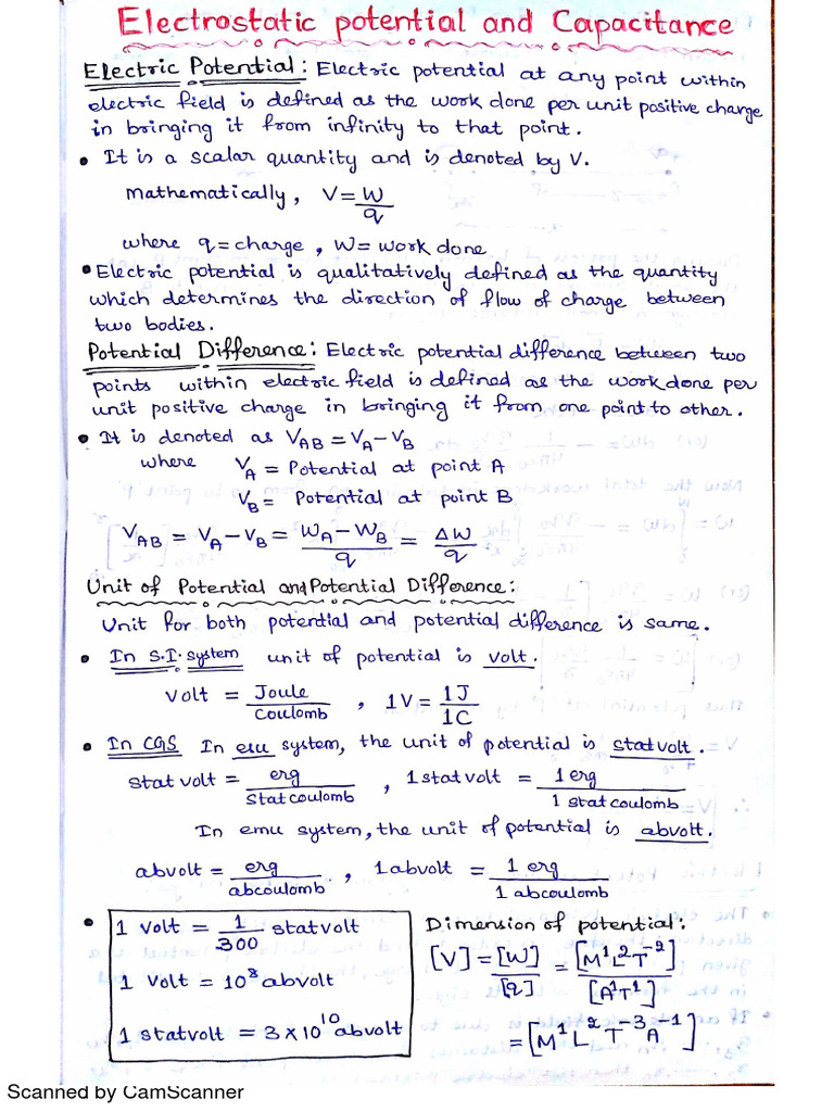 2.electric Potential and Capacitance | PDF